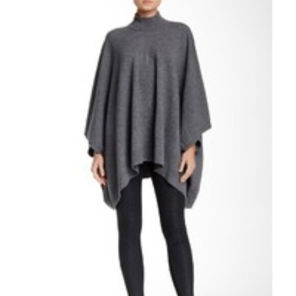 Theory | Sweaters | Theory Poncho Womens Petite Small Grey Wool Knit ...